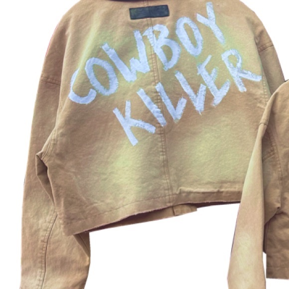 VBRT | Jackets & Coats | Custom Painted Cowboy Killer Work Jacket ...